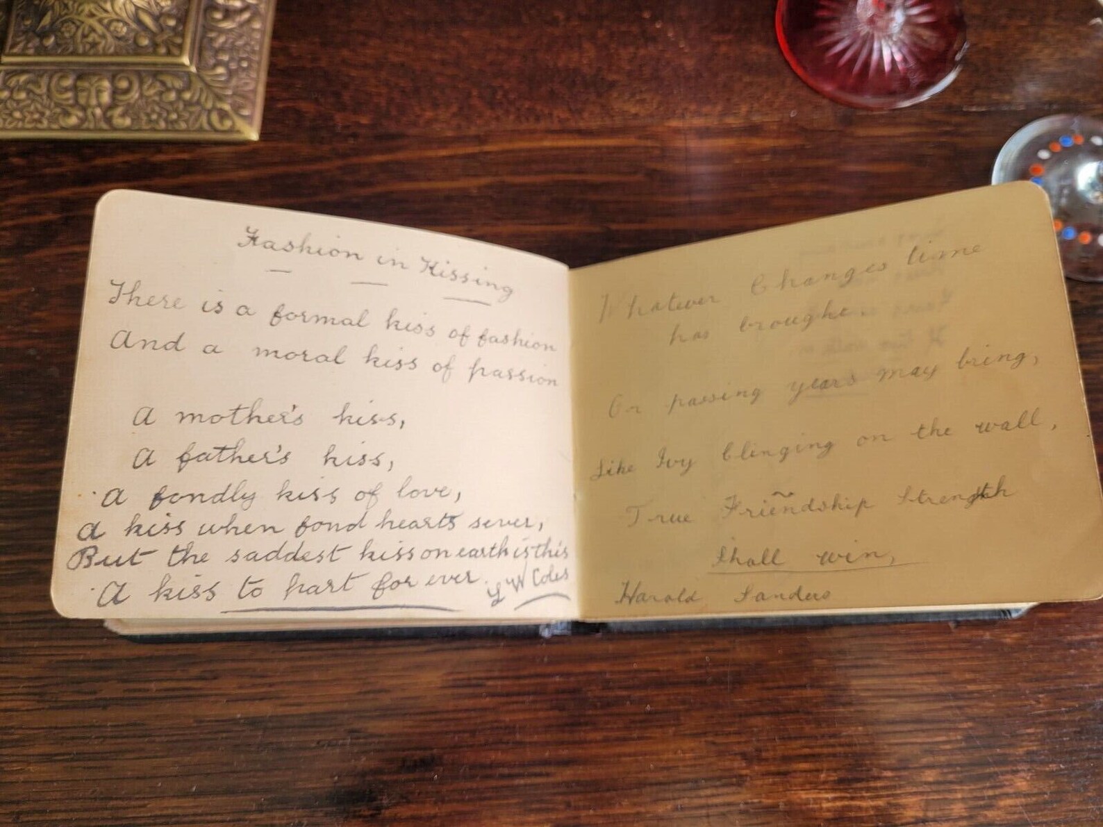 Lovely Antique Edwardian Album of Vintage Poems, Proverbs & Old Quotes ...