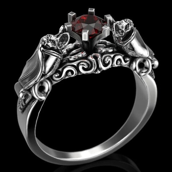 Bat Ring - Etsy