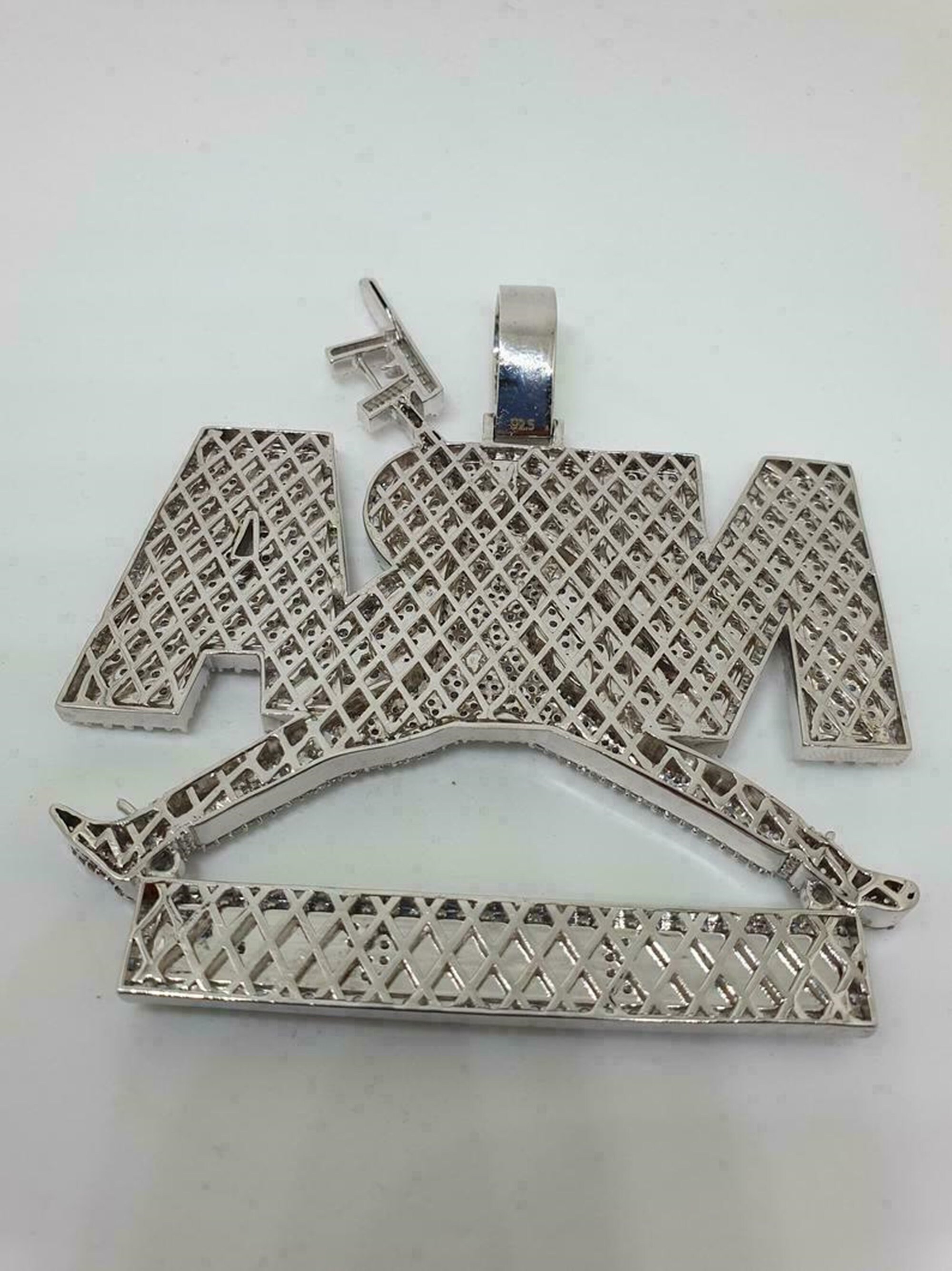 Never Broke Again NBA Pendant, Pave Set Round Diamond Pendant, Hip Hop ...