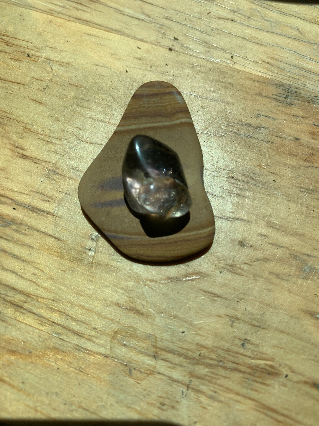 Tumbler Amethyst Set on Tumbled Wonderstone - Etsy