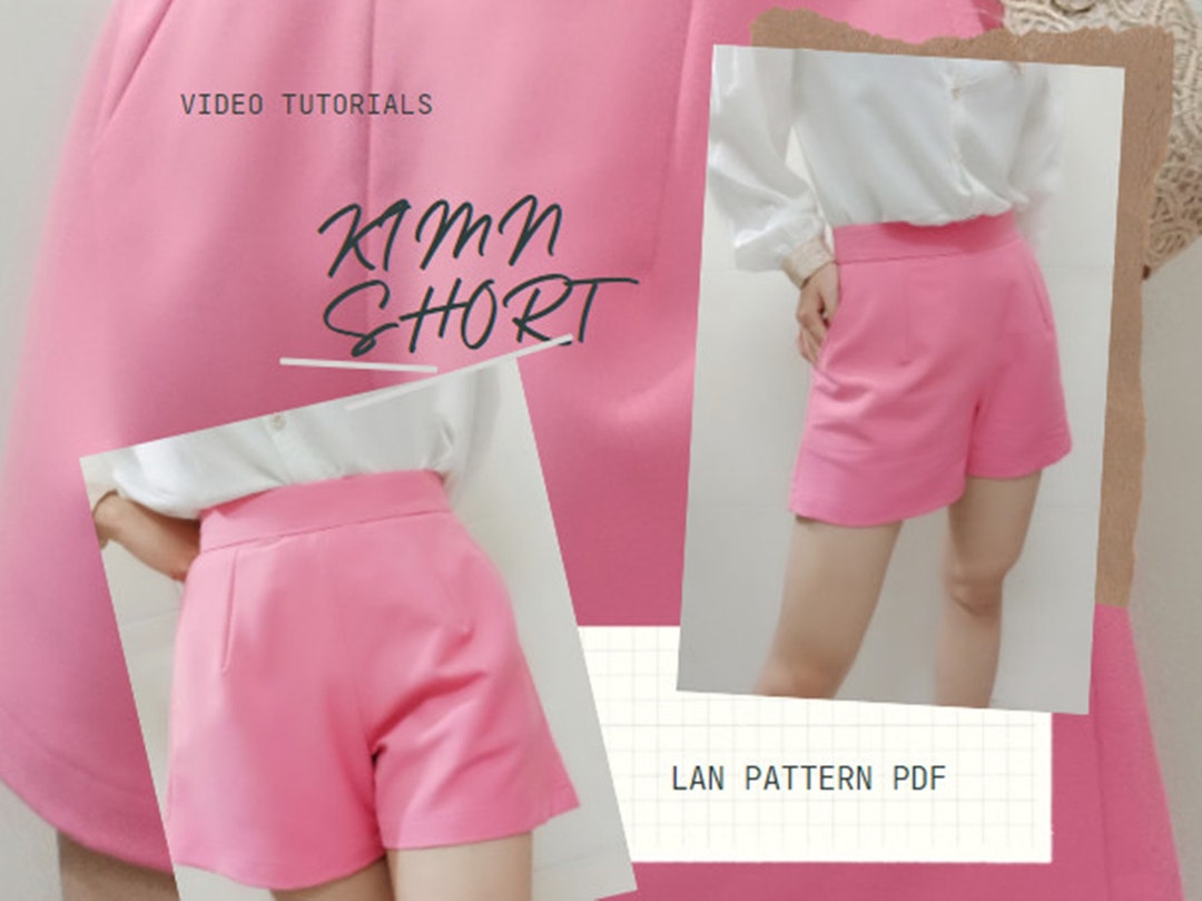 The Kimn Short Pattern Pdf for Sewing, Women' Short Pattern. Pattern ...