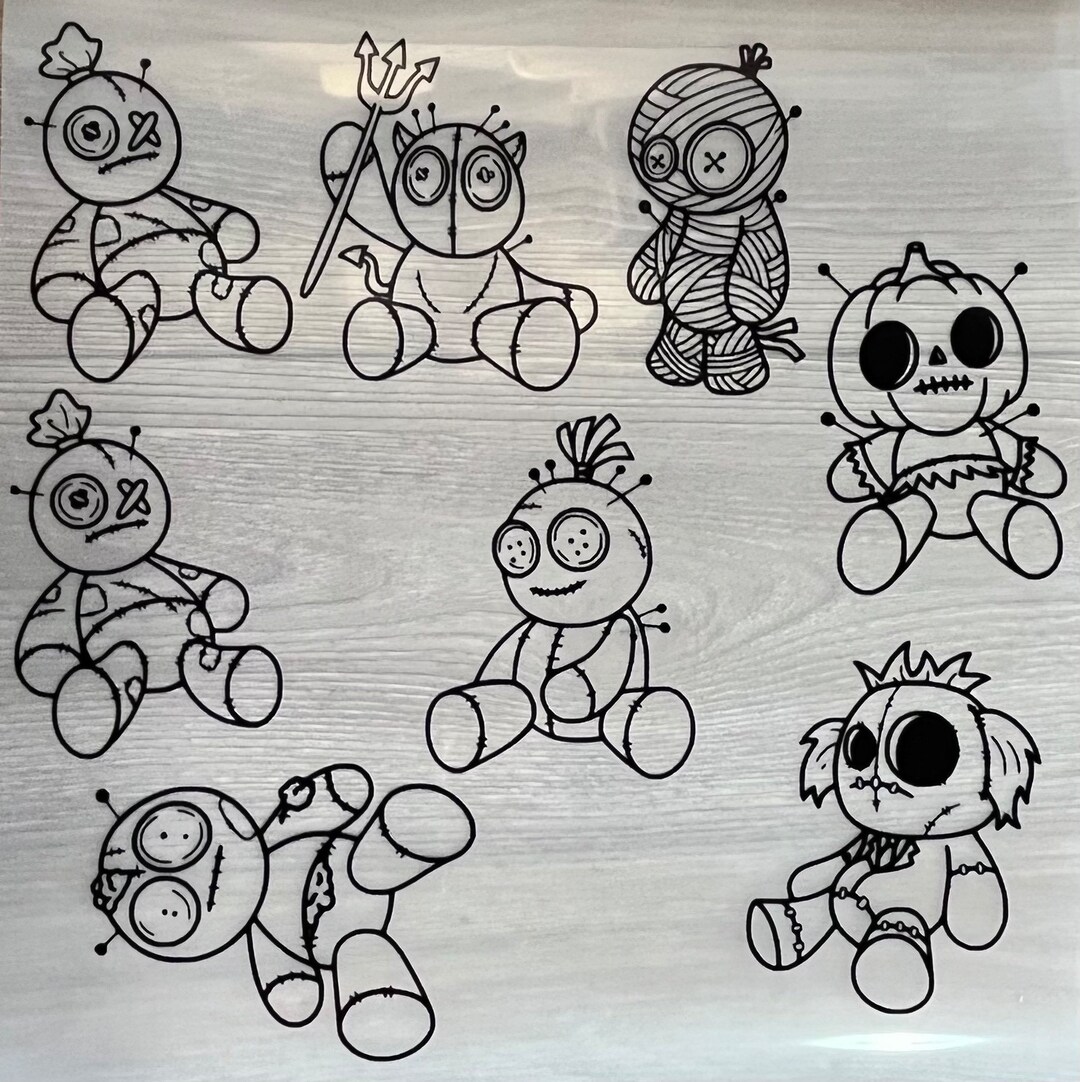 Voodoo Doll Vinyl Decals. Waterproof. Windows. Tumblers, Laptops ...