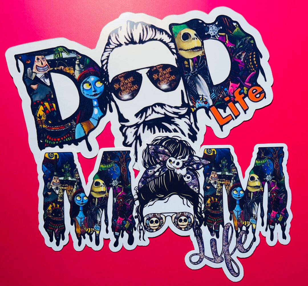 Sticker Set Inspired NBC Jack and Sally Tumblers Notebooks - Etsy