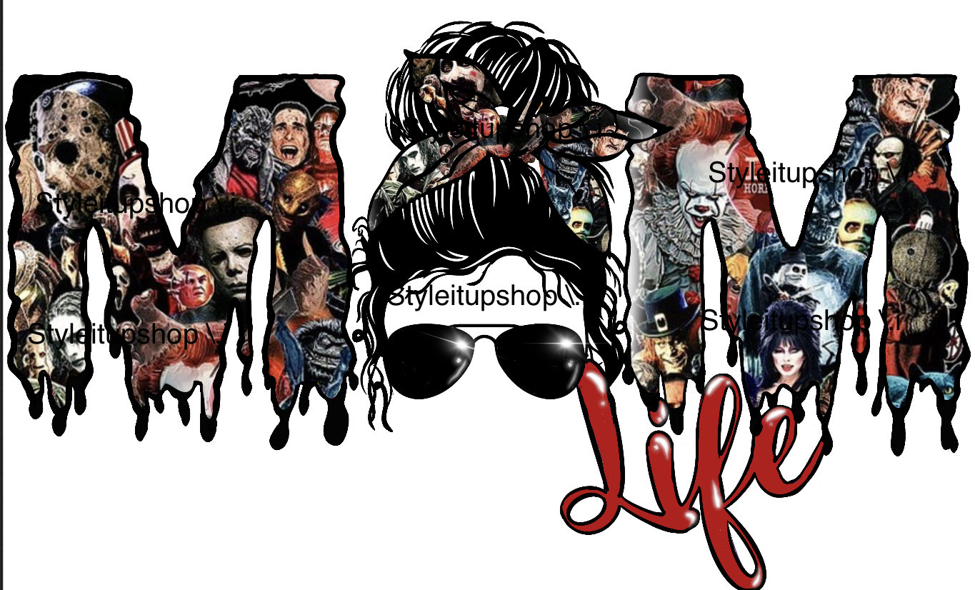 Momlife Dripping Goo Horror Movie Character Jpgpng Digital - Etsy