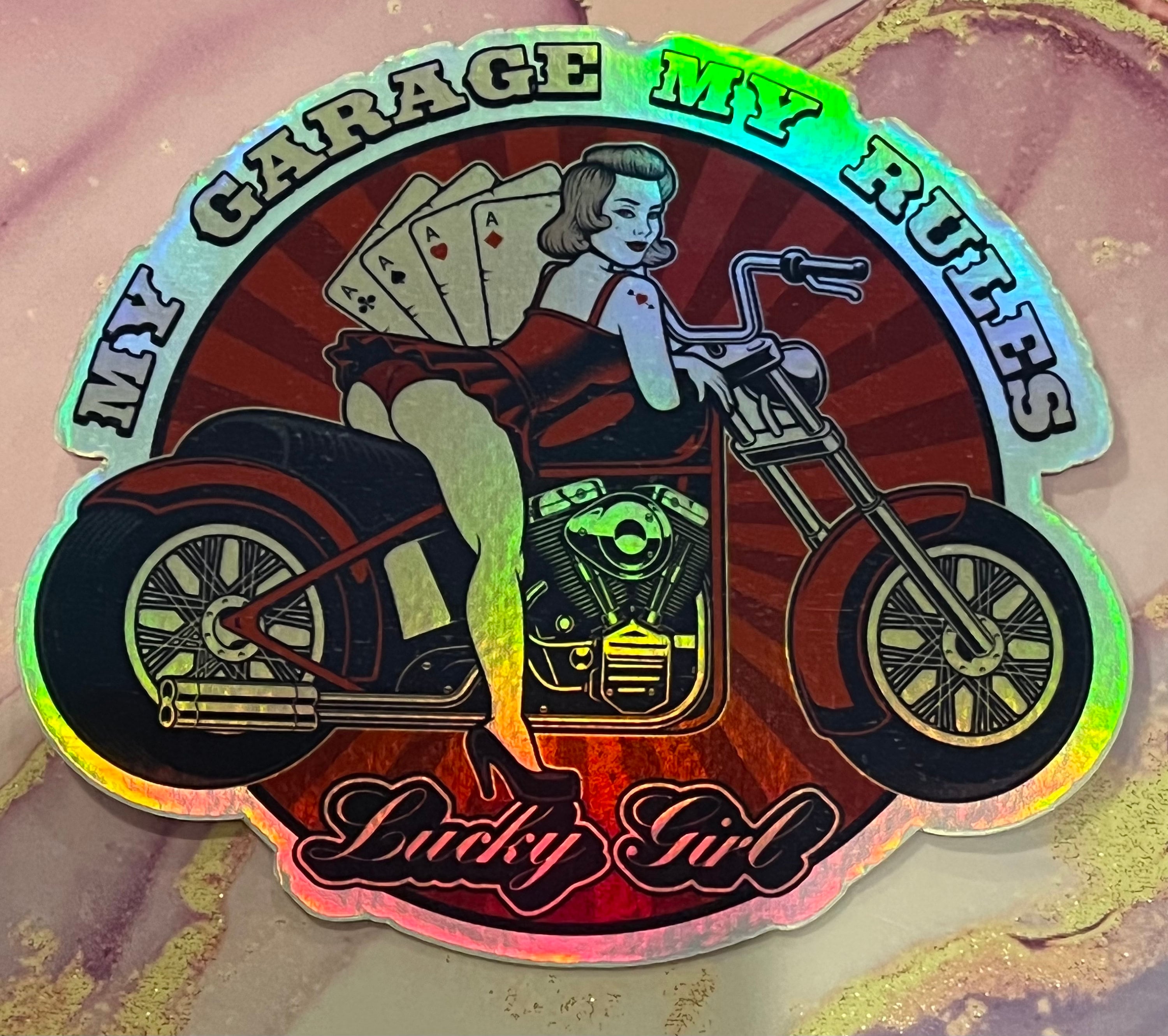 Rockabilly Garage Pin up Girl Multiple Stickers Laminated - Etsy