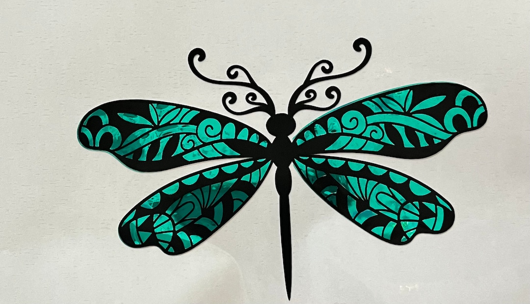 Dragonfly Holographic Vinyl Decal, Rainbow Colors, Waterproof Sticker ...