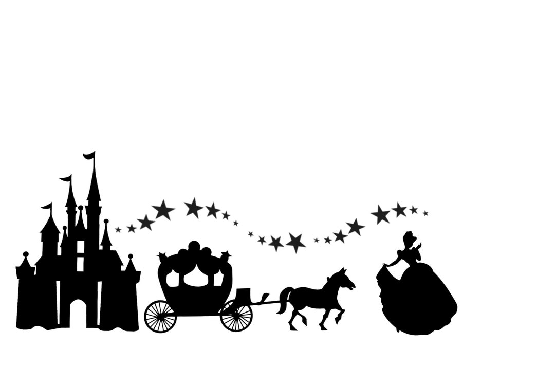 Cinderella Castle Fairytale Digital Wall Art, Car Decal, Window ...