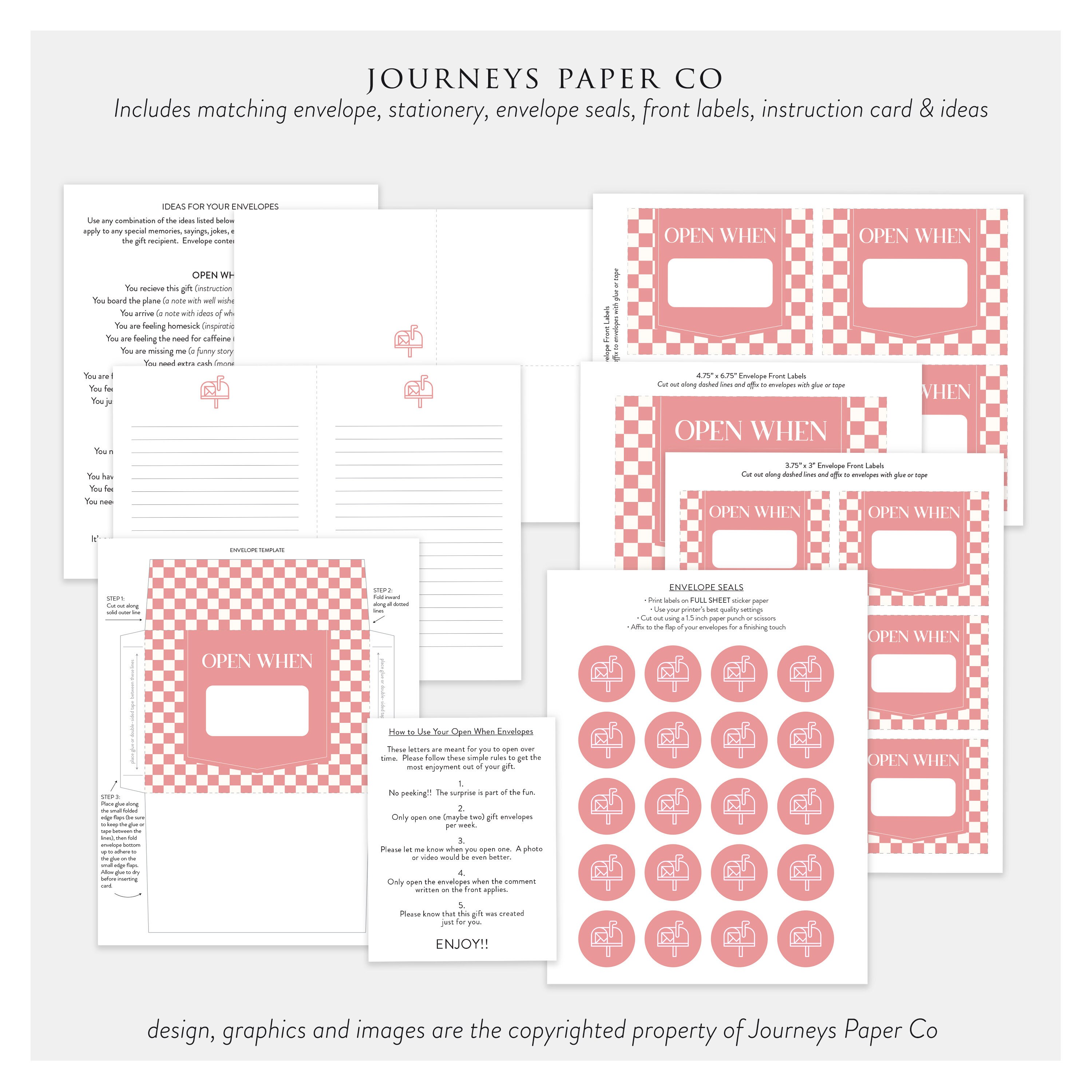 PRINTABLE Open When Letters Bundle, Deployment Letters, College Gift ...