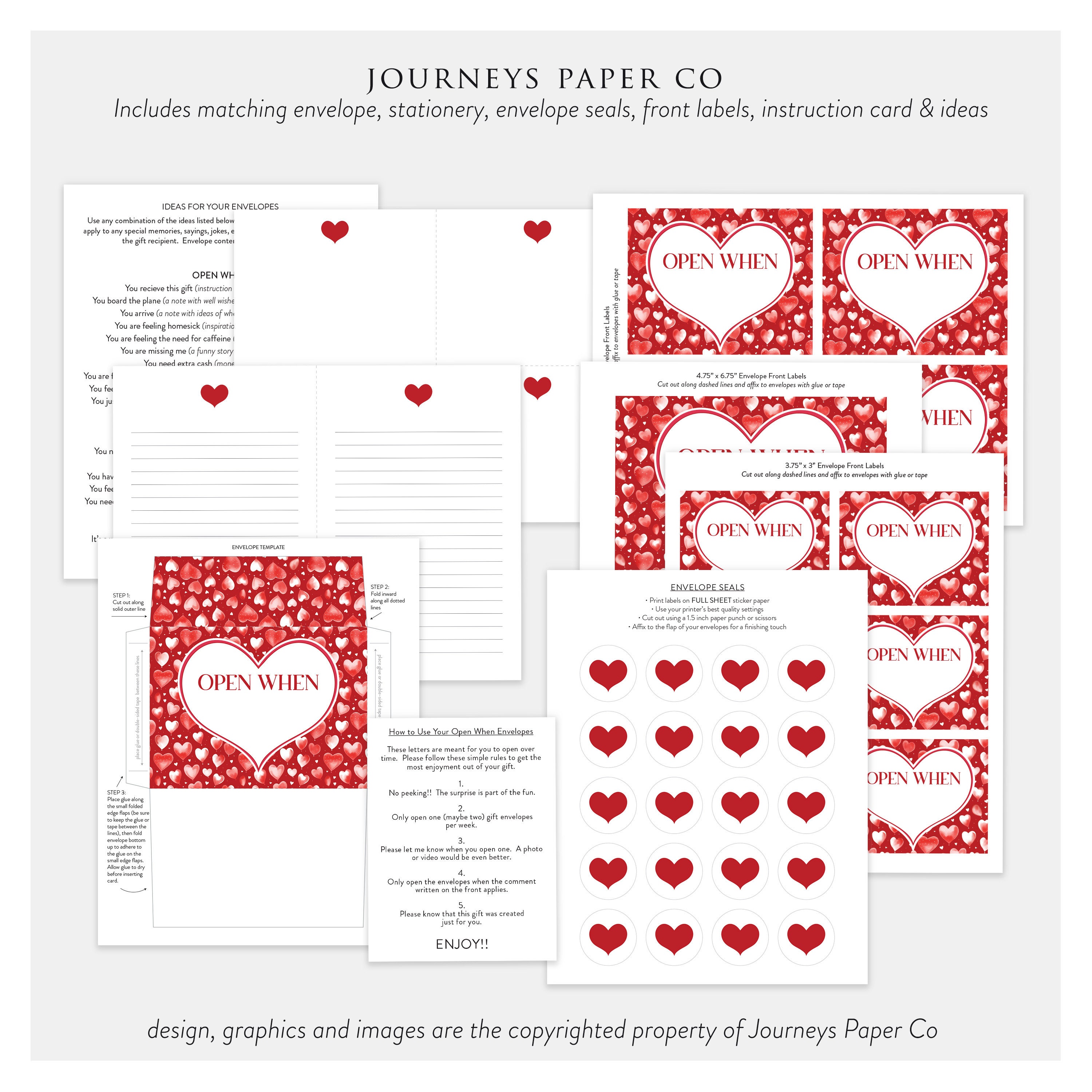 PRINTABLE Open When Letters Bundle, Deployment Letters, College Gift ...