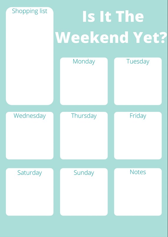 Weekly Planner Printable Fun Planner Printable to Help | Etsy
