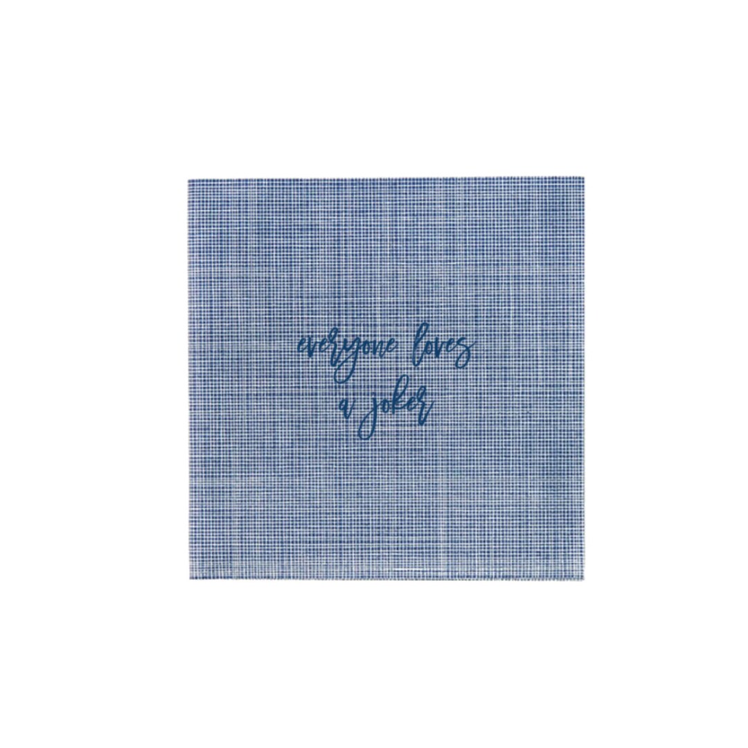 Everyone Loves a Joker, Navy Blue Mah Jongg Napkins, Mah Jong Gift ...