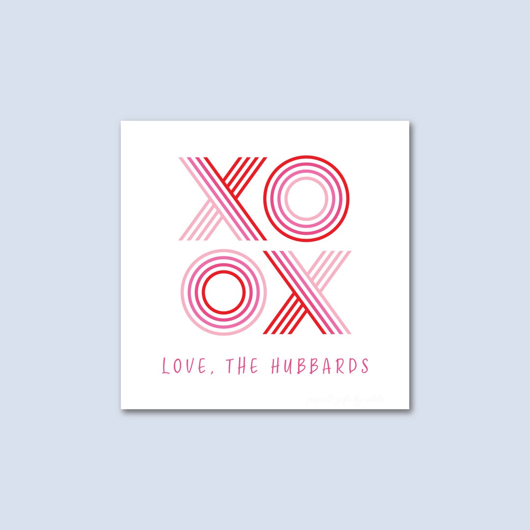 Printable Gift Tag, Personalized XOXO Tag, Digital Download - Etsy
