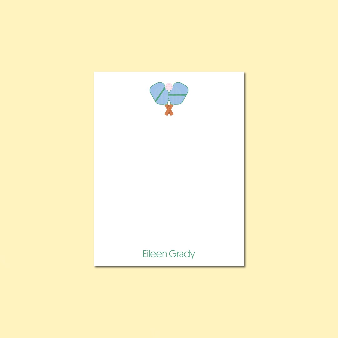 Pickleball Gift, Personalized Notepad, Blue & Green Paddles - Etsy