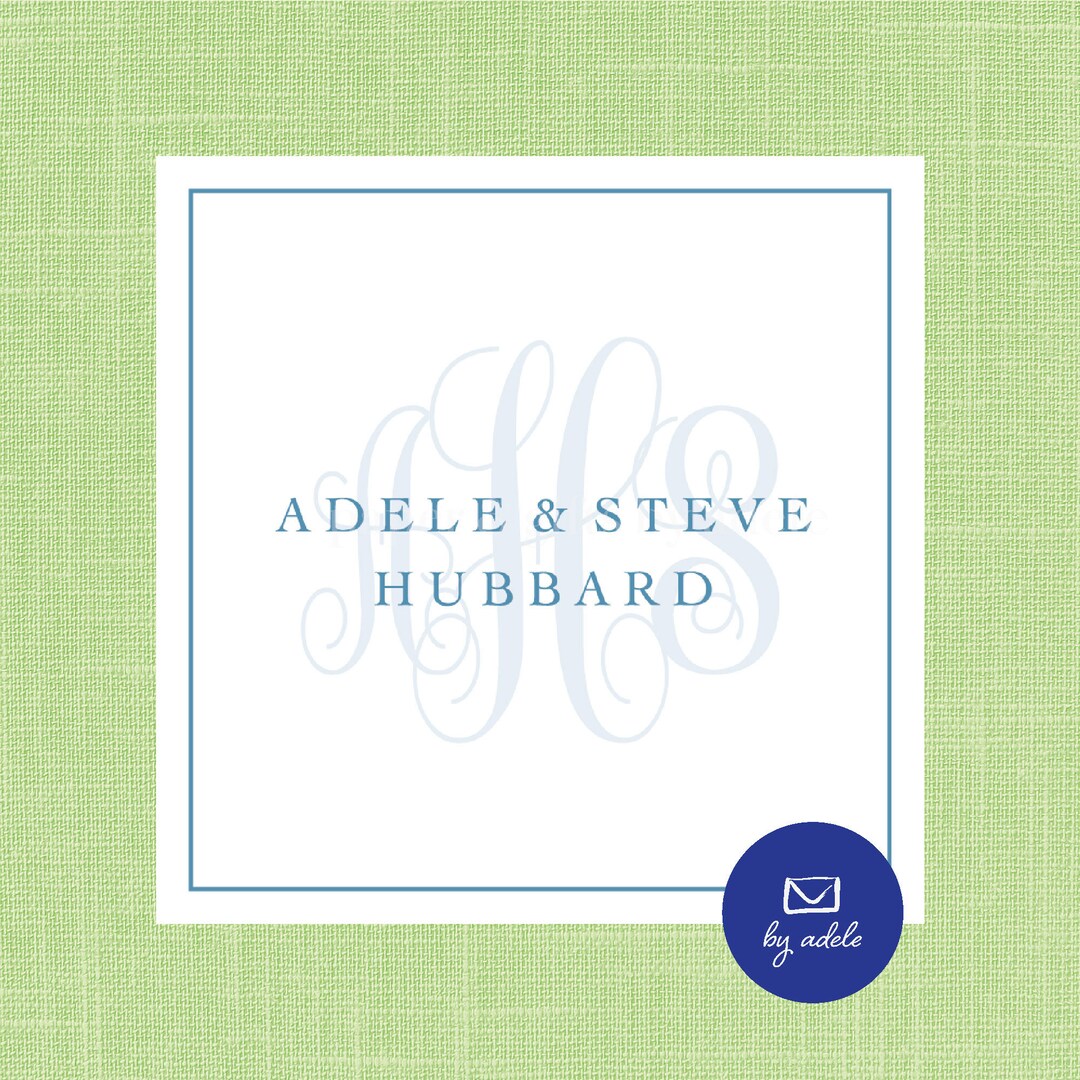 Printable Monogrammed Gift Tag Monogram Stationery - Etsy