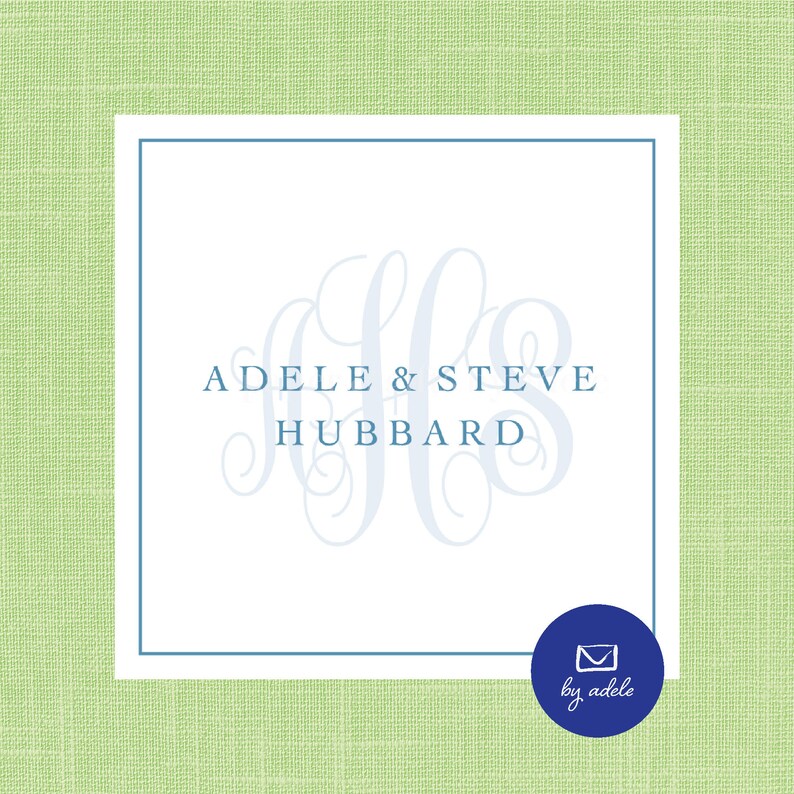 Printable Monogrammed Gift Tag Monogram Stationery - Etsy