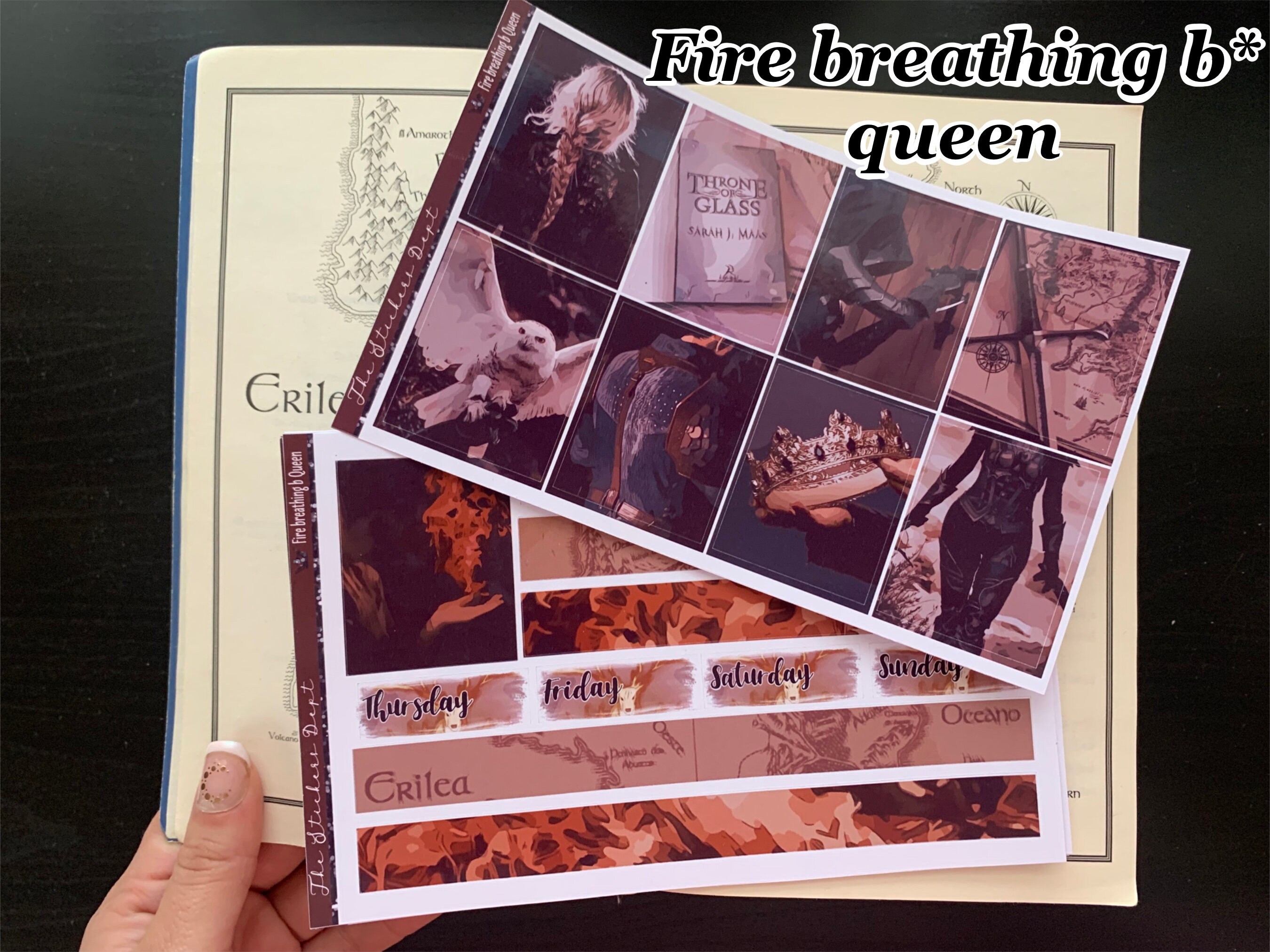 Printable Fire Breathing B Queen Aesthetic Weekly Planner Sticker Kit ...