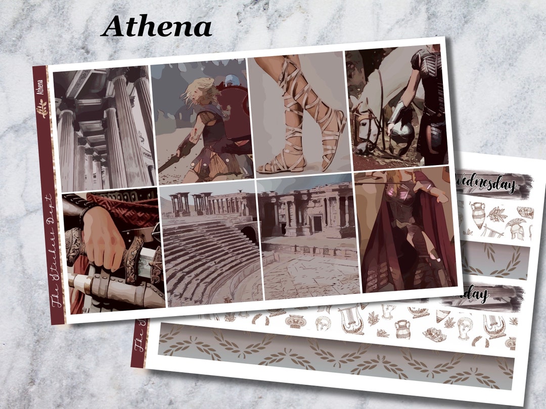 Printable Athena Amazons Greek Mythology Fandom Weekly Planner Sticker ...