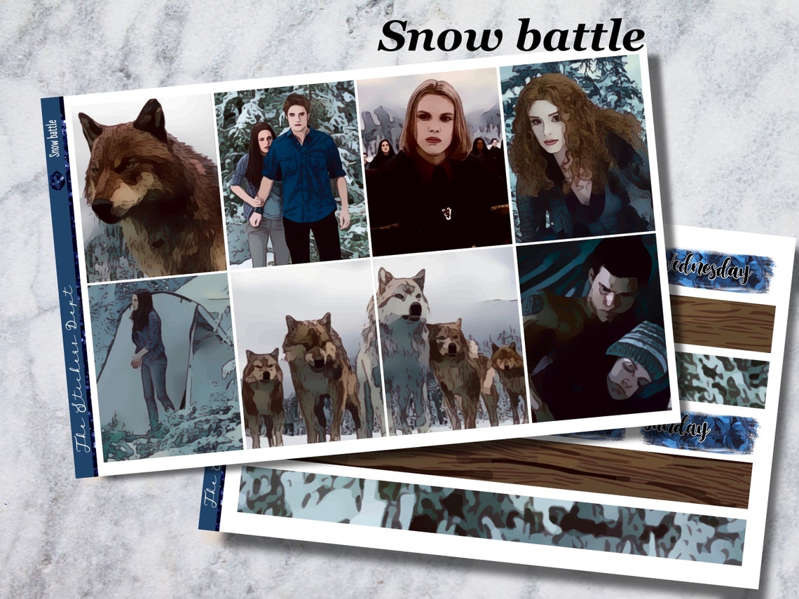 Printable Snow Battle Vampire Fandom Weekly Planner Sticker Kit Perfect ...