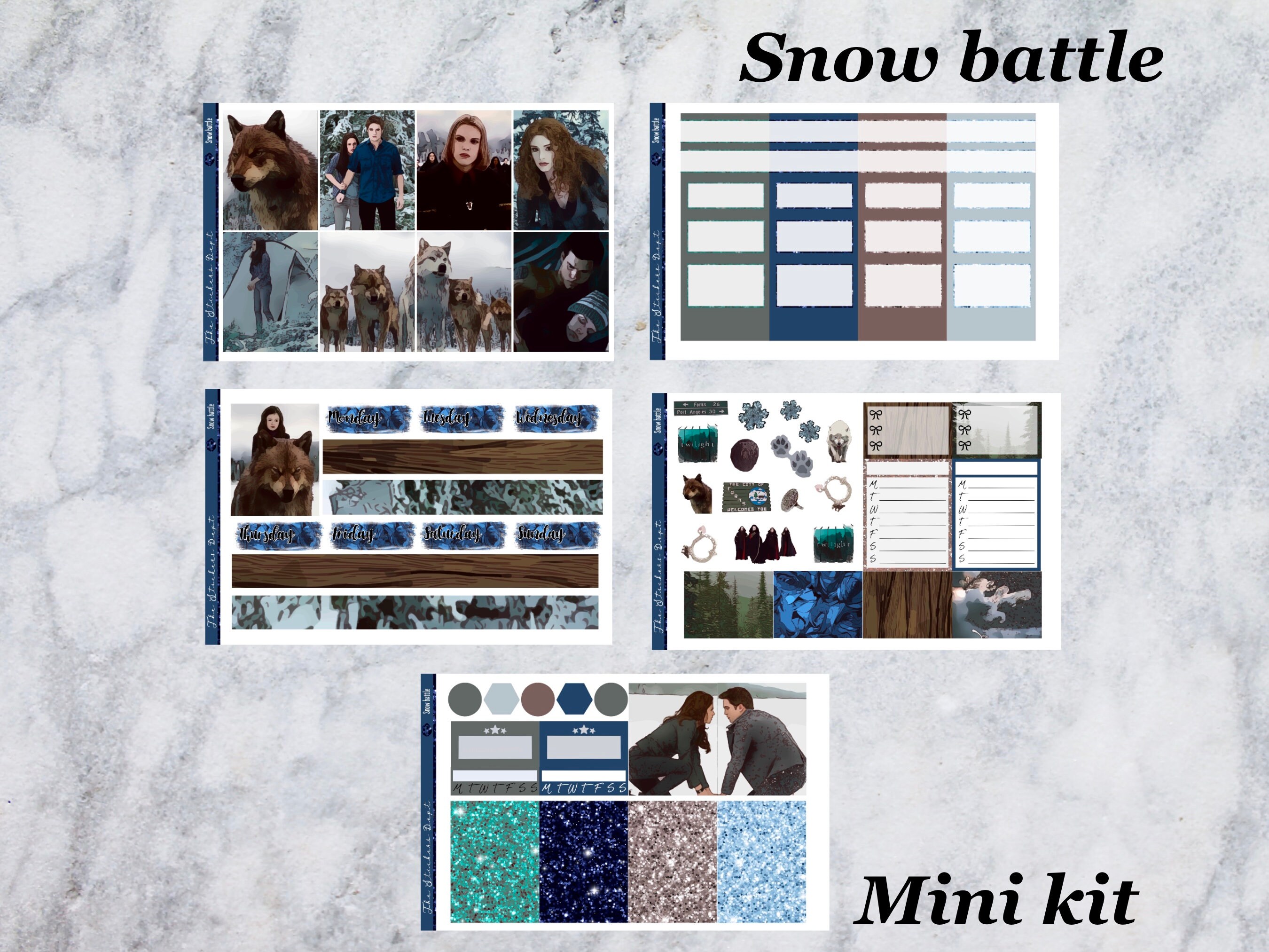 Printable Snow Battle Vampire Fandom Weekly Planner Sticker Kit Perfect ...