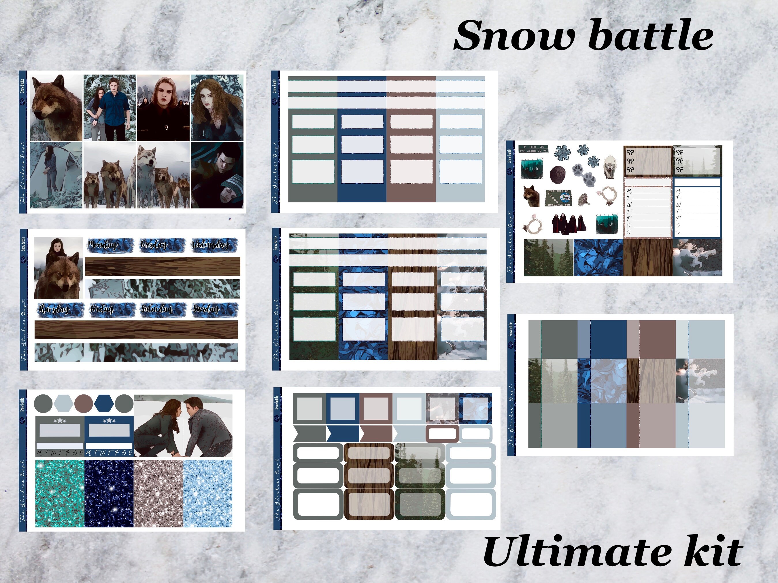 Printable Snow Battle Vampire Fandom Weekly Planner Sticker Kit Perfect ...