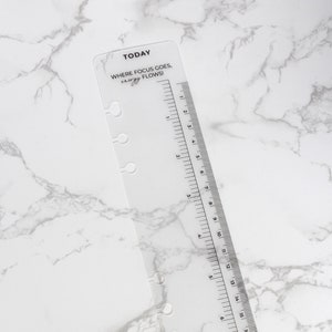 Today Bookmark | Clear Ruler Page Marker | A5 Planner | Frosted Plastic ...