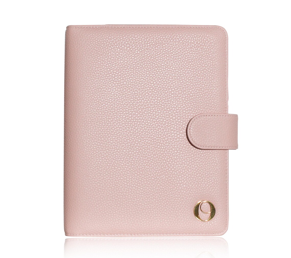 Blush Pink Leather A5 Planner Cover | Refillable 6-ring A5 Binder ...