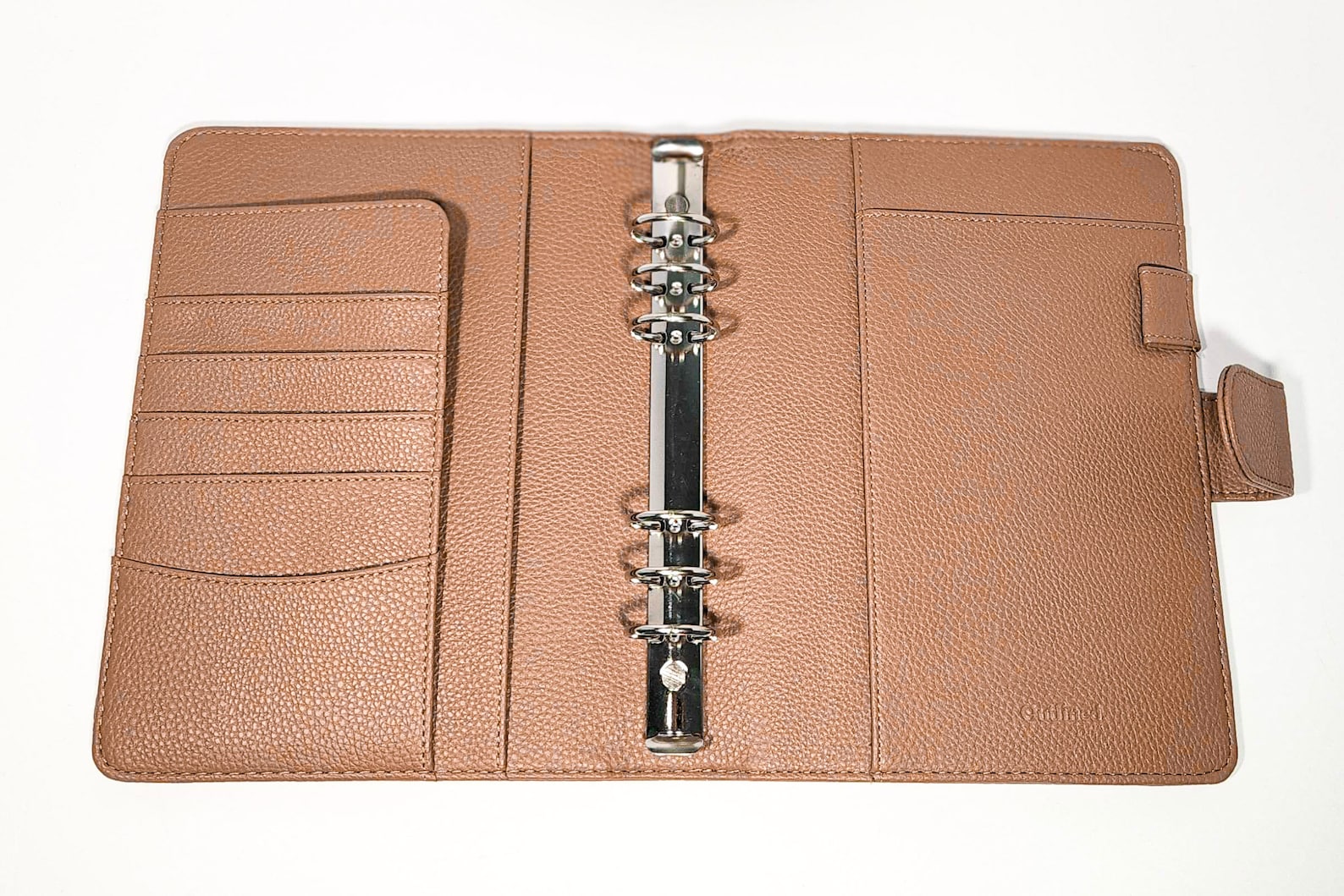 Tan Brown Leather A5 Planner Cover | Pebbled Vegan Leather Binder ...