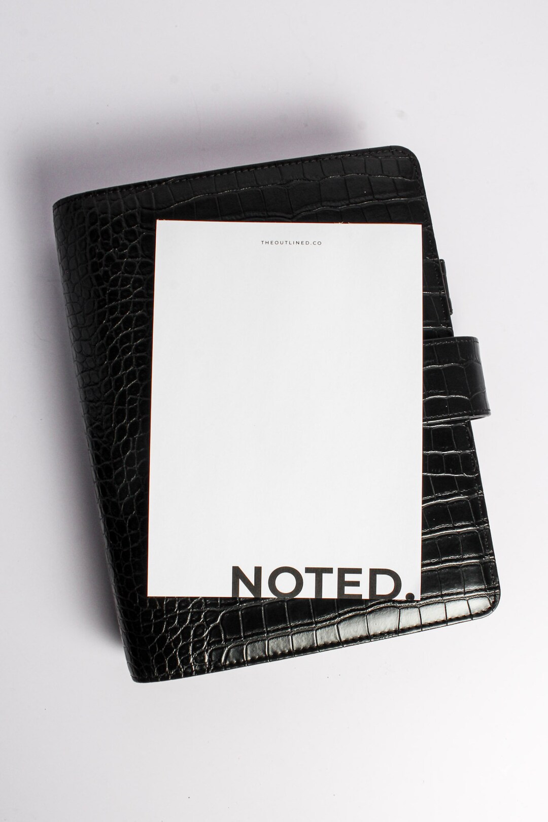 NOTED Notepad Luxe Minimalist Stationery White and Black Notepad ...