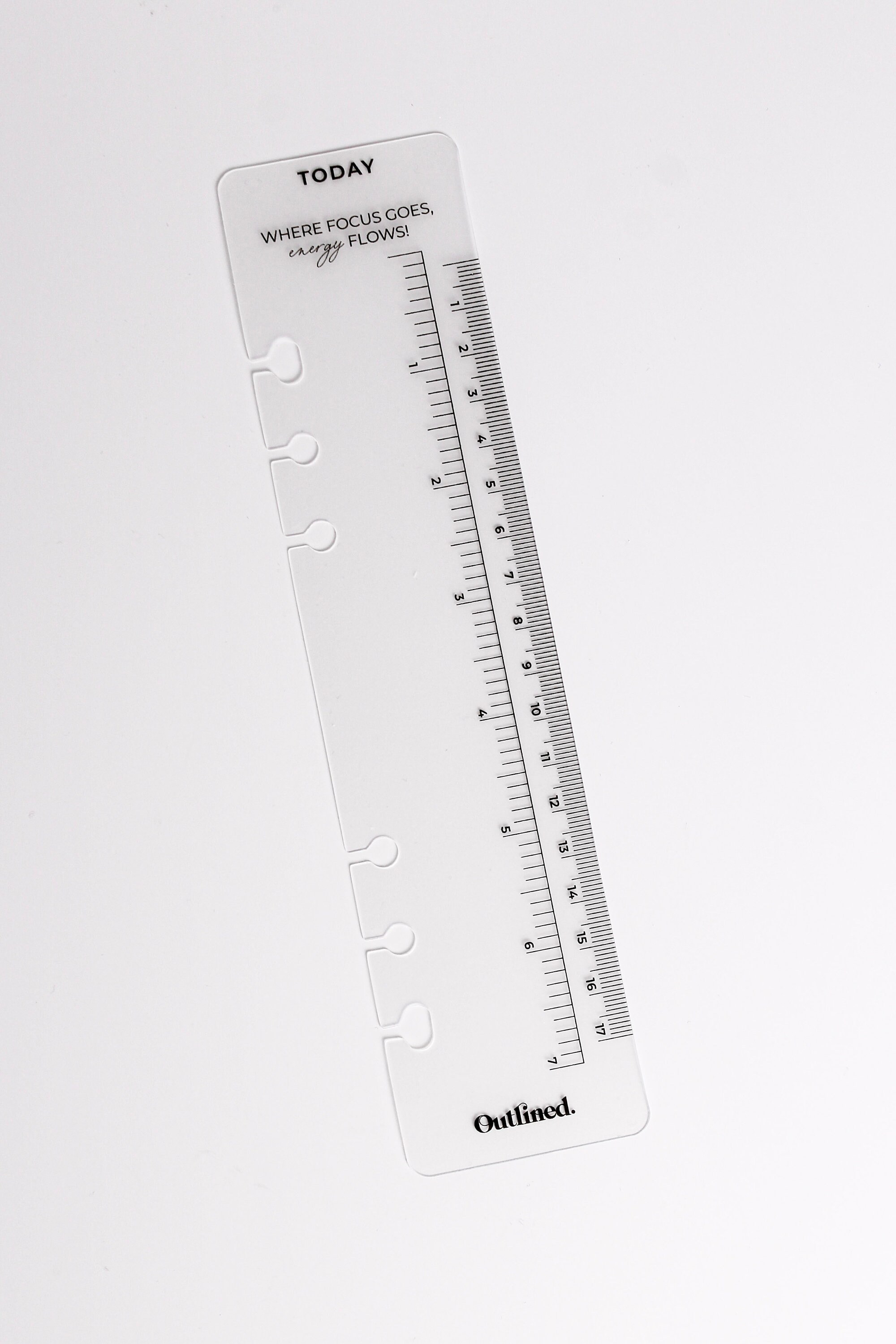 Today Bookmark Clear Ruler Page Marker A5 Planner Frosted Plastic ...