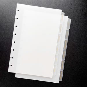 Half Letter Discbound Monthly Side Tab Dividers | HL Planner Dividers ...