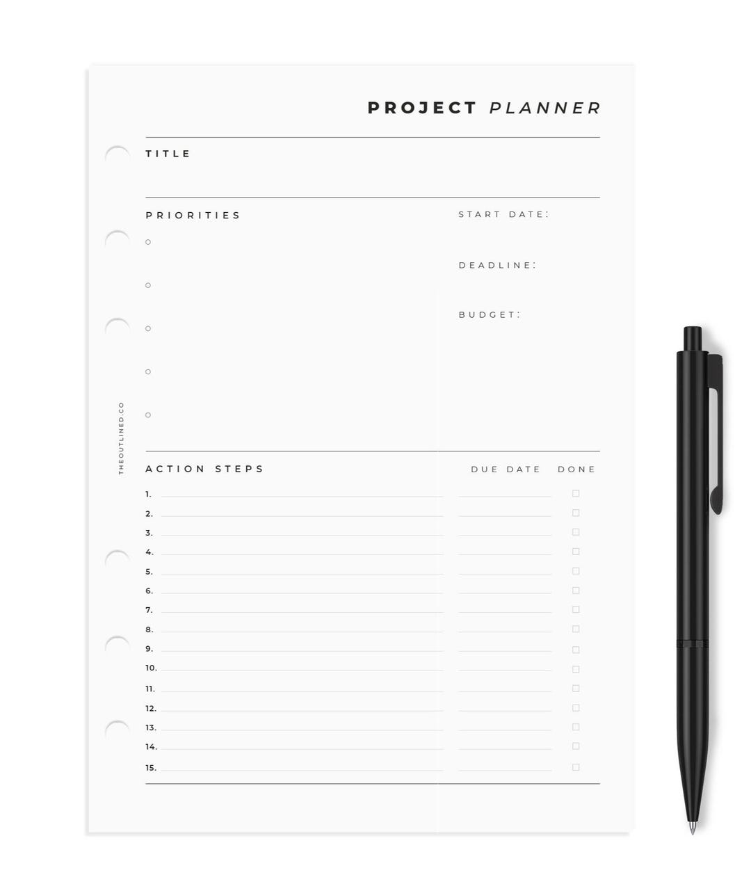 PRINTED A5 Project Planner Inserts | Compatible With LV GM Agenda | A5 ...