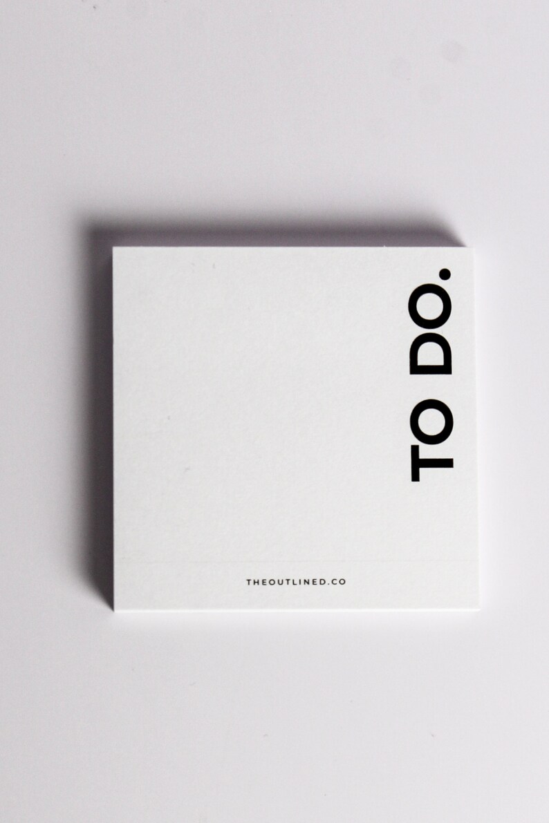 TO DO Sticky Notes Luxe Minimalist Stationery White and - Etsy