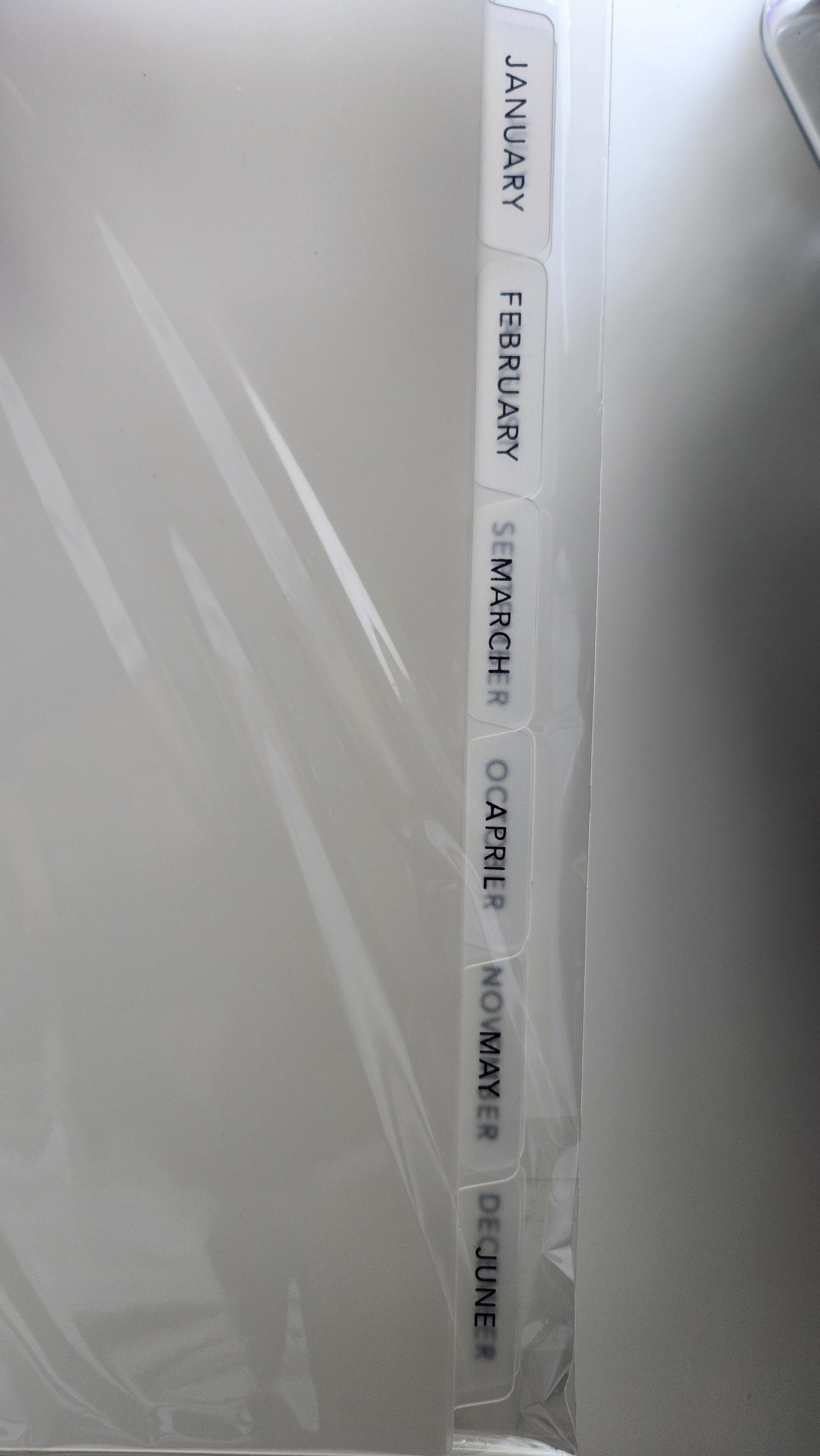 Half Letter Discbound Monthly Side Tab Dividers | HL Planner Dividers ...