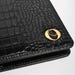 Black A4 Croc Leather Padfolio Cover | PU Vegan Leather Planner ...