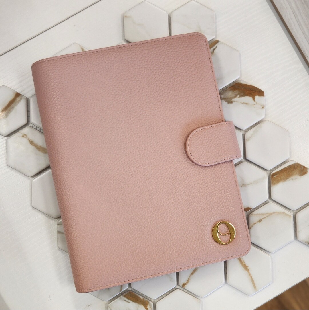 Blush Pink Leather A5 Planner Cover Pebbled PU Leather Planner ...