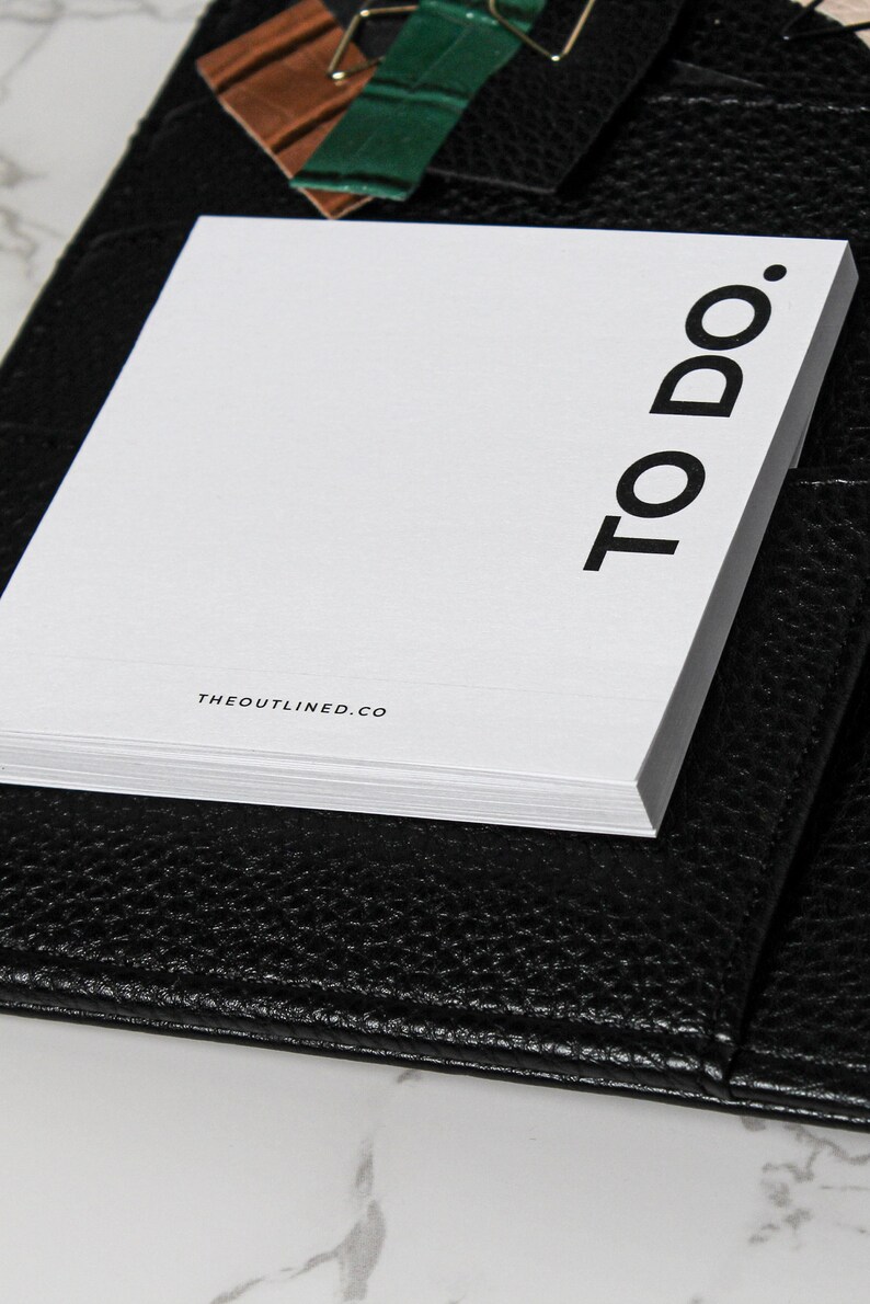 TO DO Sticky Notes Luxe Minimalist Stationery White and - Etsy