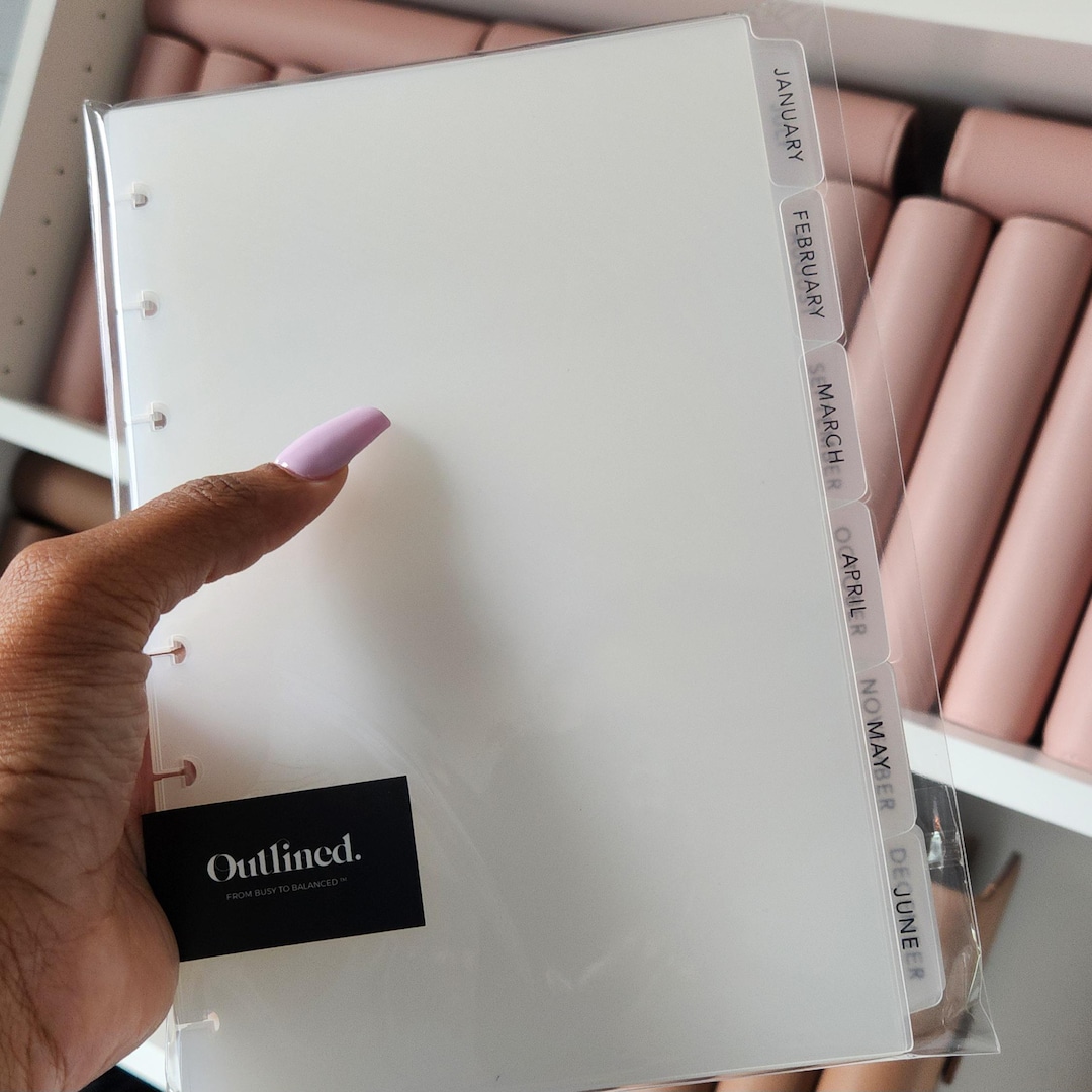 Half Letter Discbound Monthly Side Tab Dividers | HL Planner Dividers ...