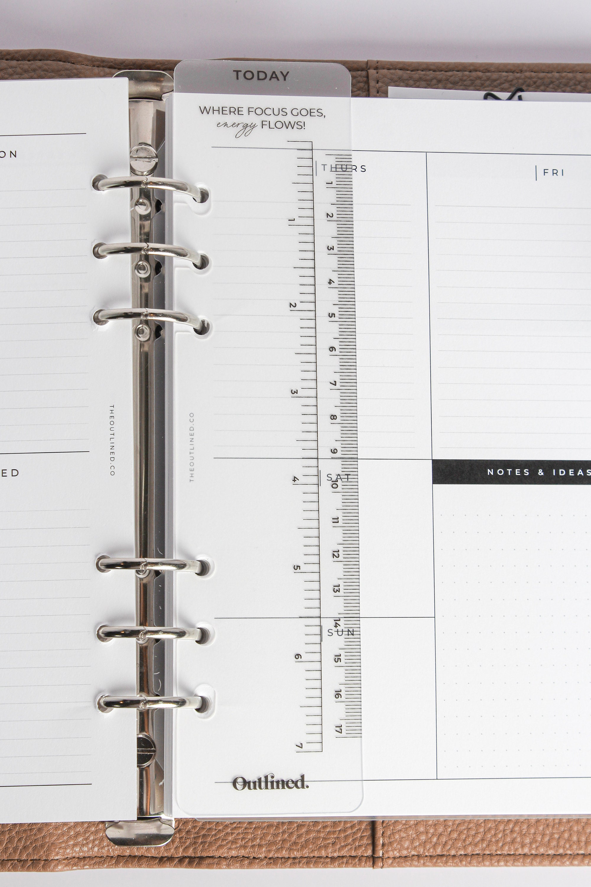 Today Bookmark Clear Ruler Page Marker A5 Planner Frosted Plastic ...