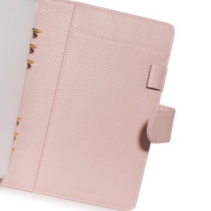 Blush Pink Leather A5 Planner Cover | Refillable 6-ring A5 Binder ...