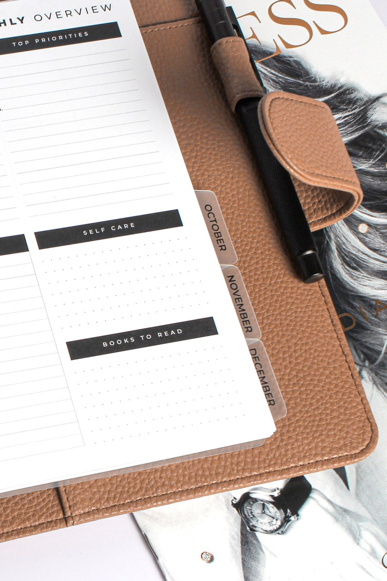 Tan Brown Leather A5 Planner Cover Pebbled PU Leather - Etsy