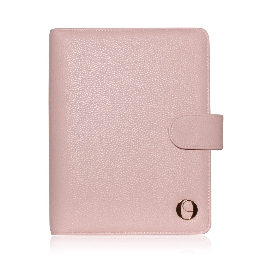Blush Pink Leather A5 Planner Cover Pebbled PU Vegan Leather Planner ...