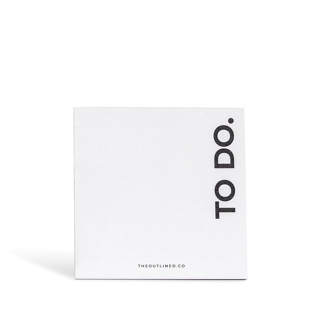 TO DO Sticky Notes | Luxe Minimalist Stationery | White and Black ...