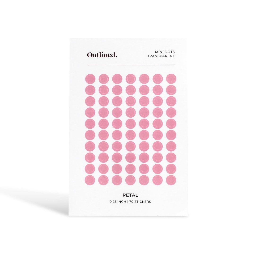 Transparent Mini Dot Stickers | More Colors Available | Planner Dots - Etsy