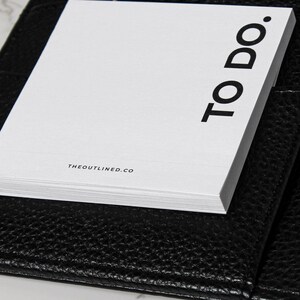 TO DO Sticky Notes | Luxe Minimalist Stationery | White and Black ...