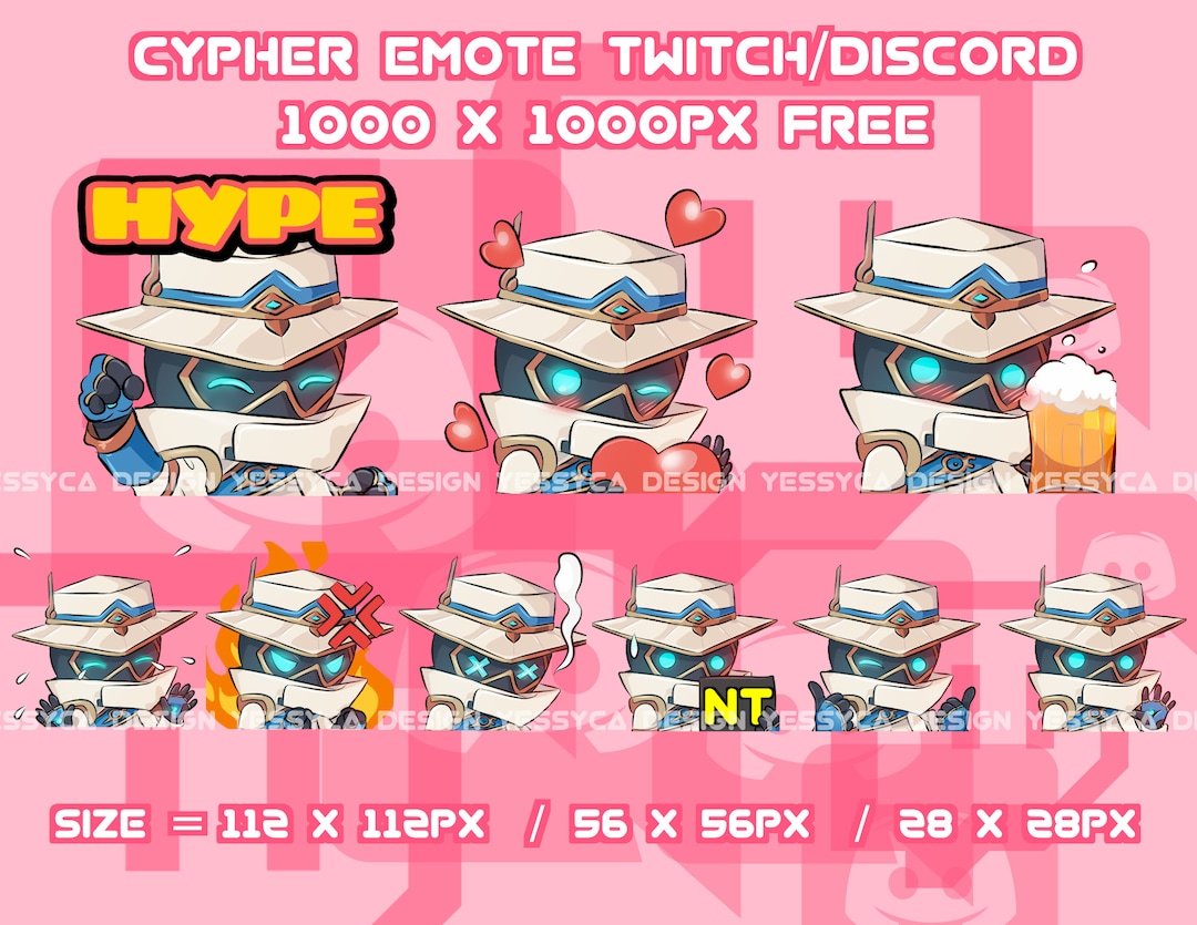 Cute Cypher Valorant Emotes Bundle With Various Unique Expressions for ...