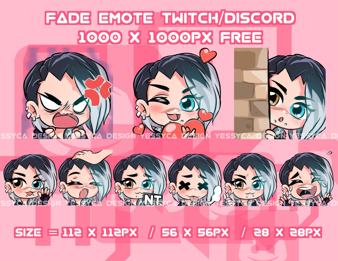 Cute Fade Valorant Emotes Bundle With Various Unique Expressions for ...