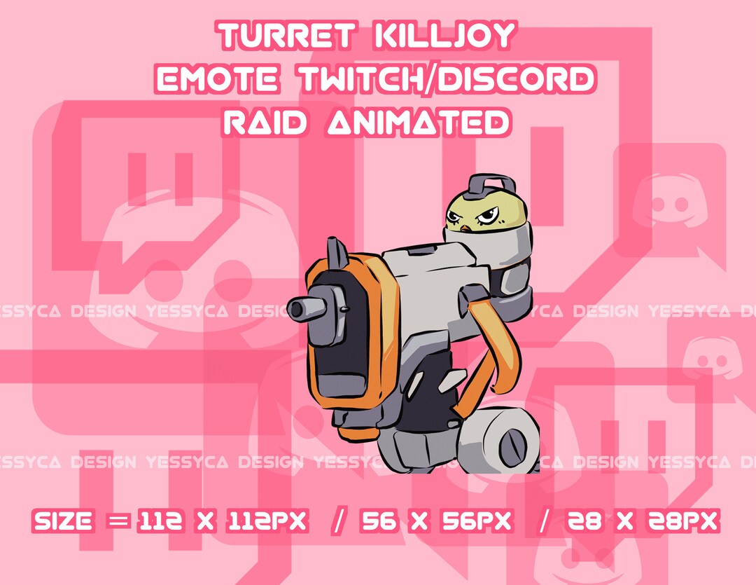 Cute Animated Turret Killjoy Valorant Emotes With 1 Expressions for ...