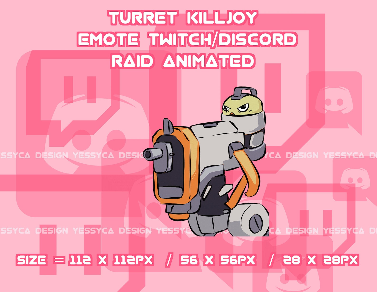Cute Animated Turret Killjoy Valorant Emotes With 1 Expressions for ...
