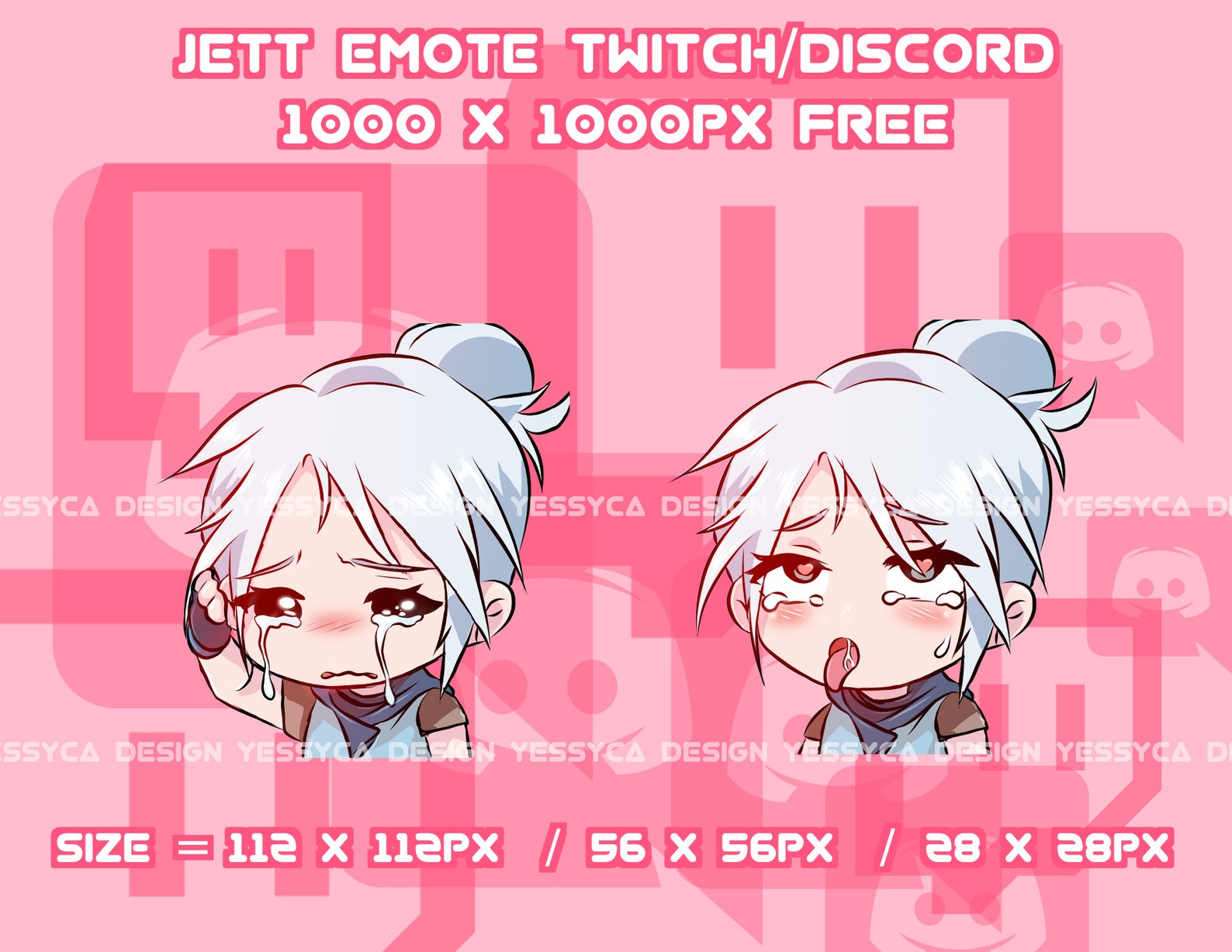 Cute Jett Valorant Emotes With 2 Unique Expressions for Professional ...
