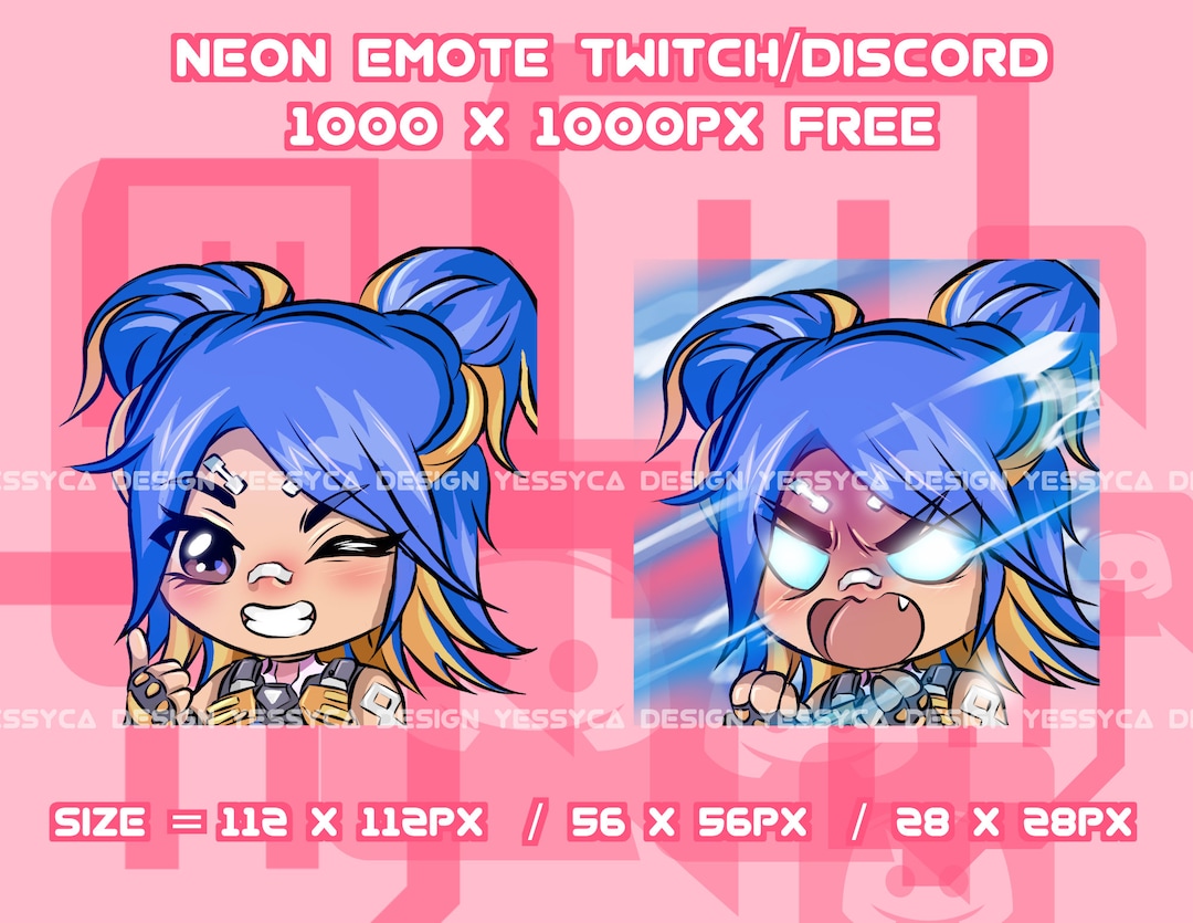 Cute Neon Valorant Emotes With 2 Unique Expressions for Professional ...